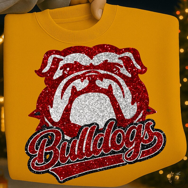 Bulldogs Glitter PNG, Red • Silver • Gold• Royal Blue Versions, Sparkle ...
