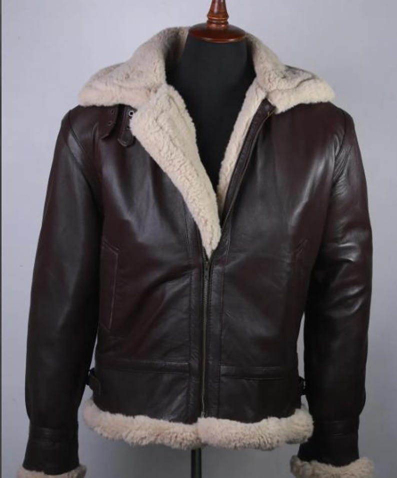 Leon Kennedy Resident Evil 4 Jacket: Shearling Leather B3 Bomber ...