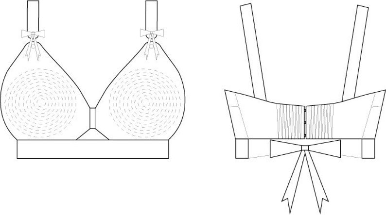 The Bombshell Bra - PDF Pattern - Retro Bullet Bra Styling as an Easy ...