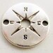 4 Compass Connectors Antique Silver, 20mm Compass Connector, Jewelry ...