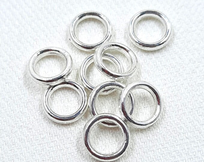 Silver Plated Soldered 6mm Jump Rings, Pack of 100 Jump Rings, 1.3mm ...