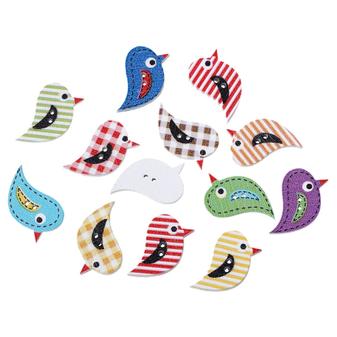 Wood Bird Buttons Pack of 10 Buttons Sewing Craft Buttons - Etsy