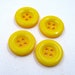 Yellow Resin 18mm Four Hole Buttons, Pack of 20 Buttons, 18mm Buttons ...