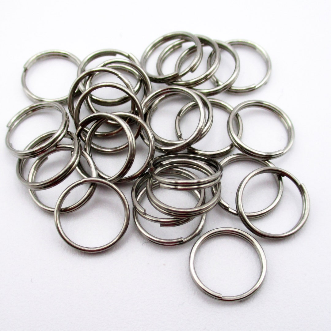 40 Stainless Steel Double Split Jump Rings, 10 Mm, Thickness 1.4mm ...