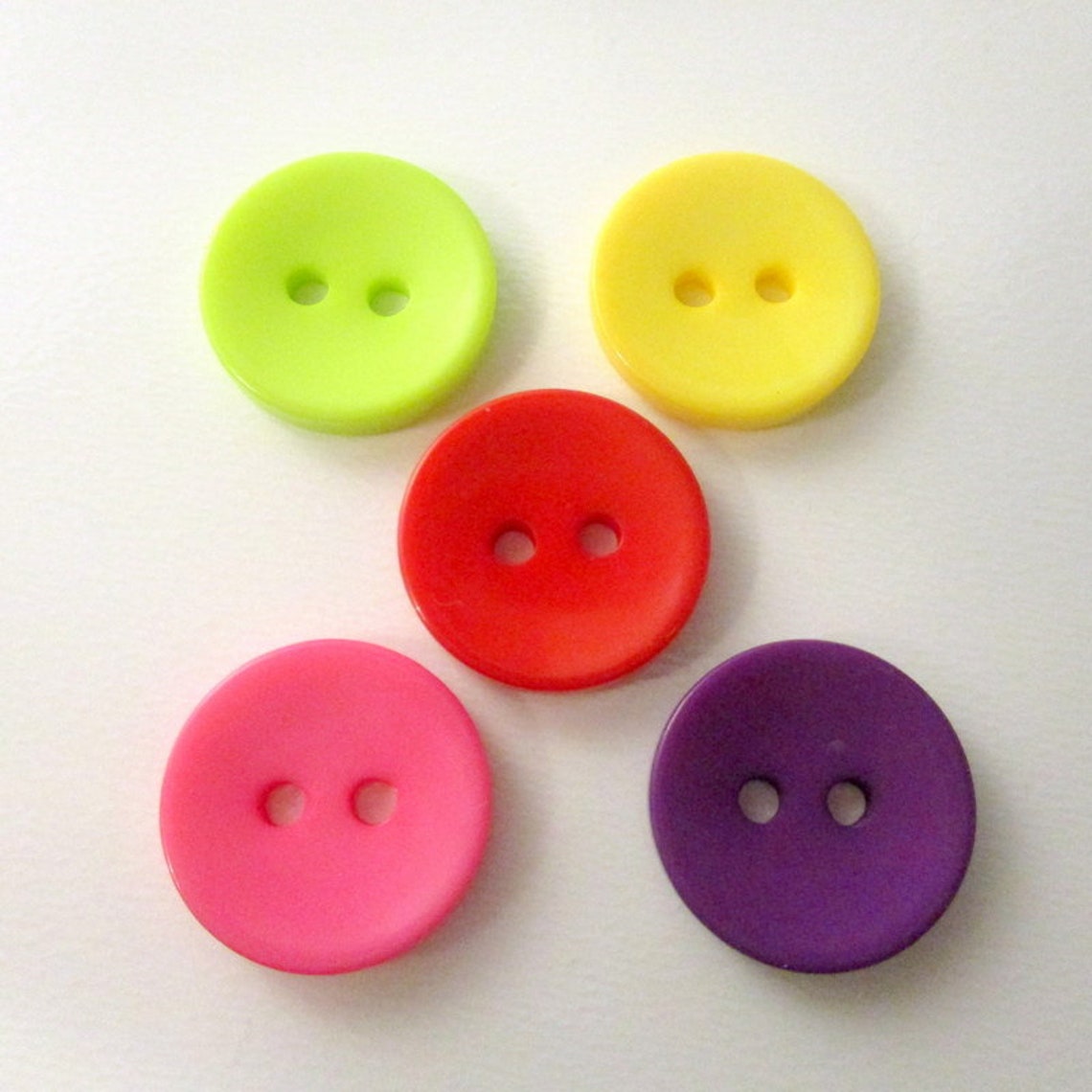 Mixed Color 15mm Resin Buttons 15mm Buttons Two Hole Buttons | Etsy