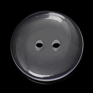 20 Transparent Plastic Buttons 20mm, Sewing Buttons, Craft Supplies ...