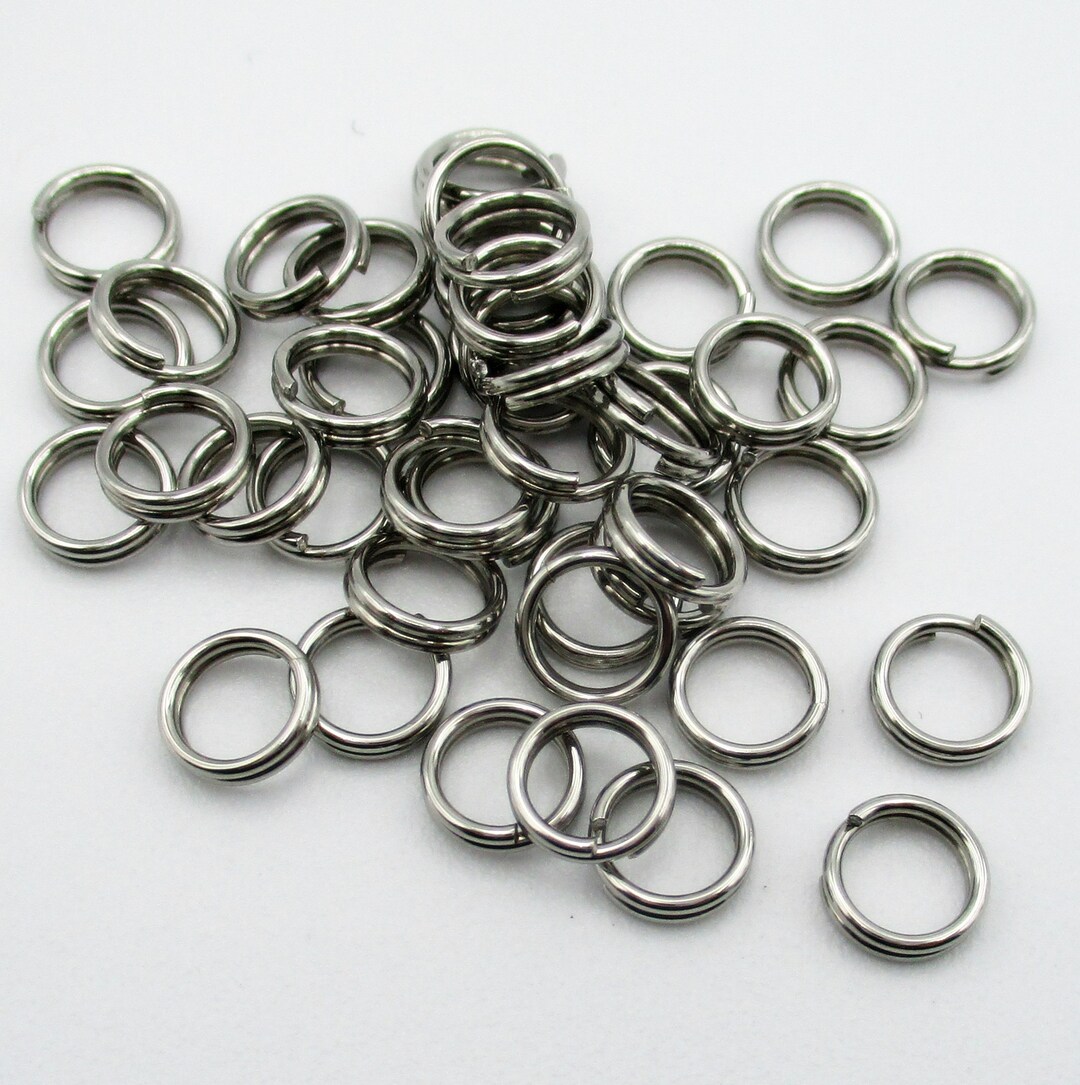 Stainless Steel Double Split Jump Rings, Pack of 20/40 Jump Rings, 6 Mm ...
