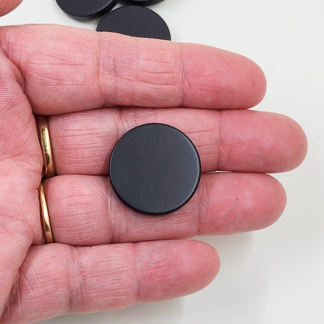 21mm Flat Black Shank Resin Buttons, Pack of 10, Buttons Crafts G2018 ...