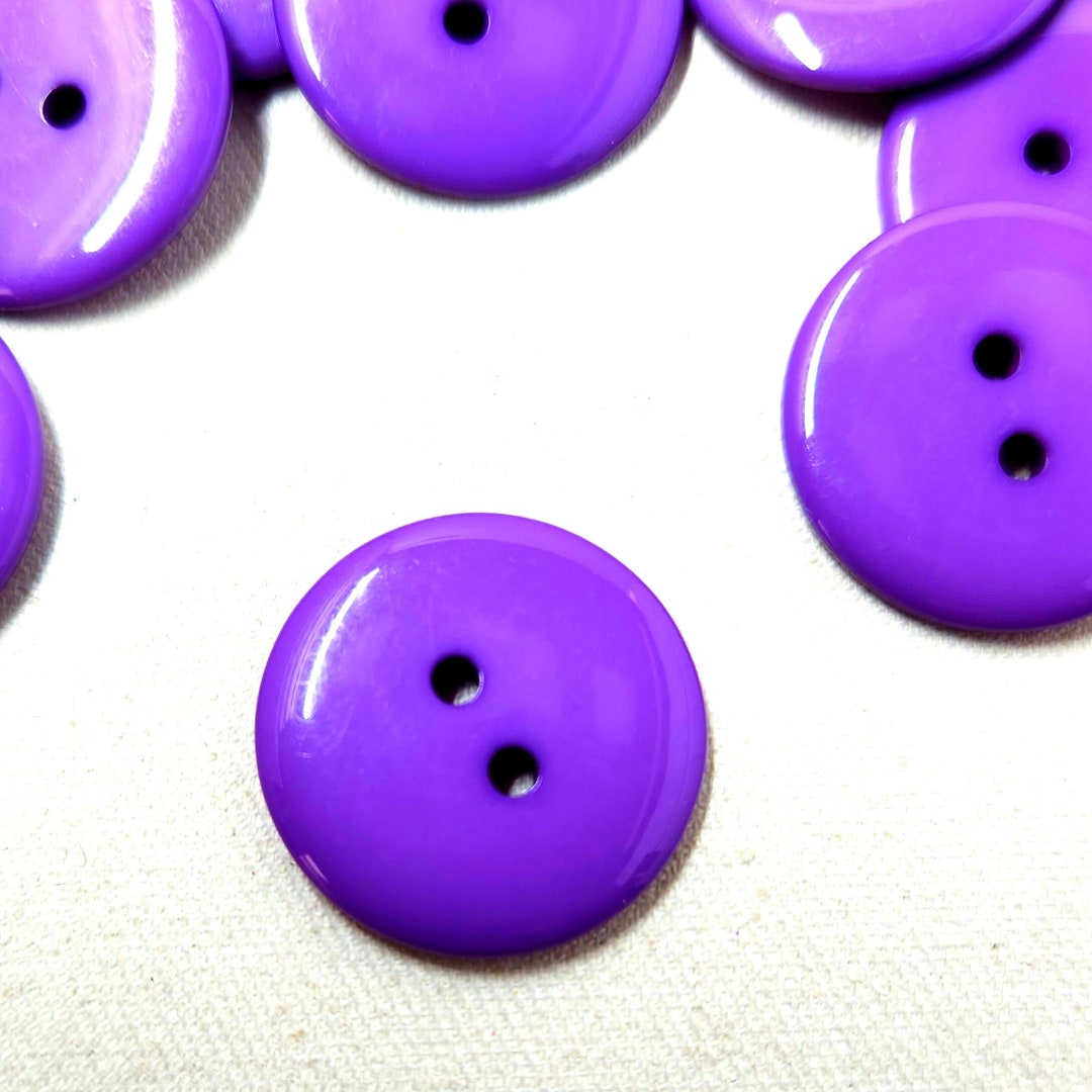 20 Plastic Purple Two Hole Sewing 23mm Buttons - Etsy