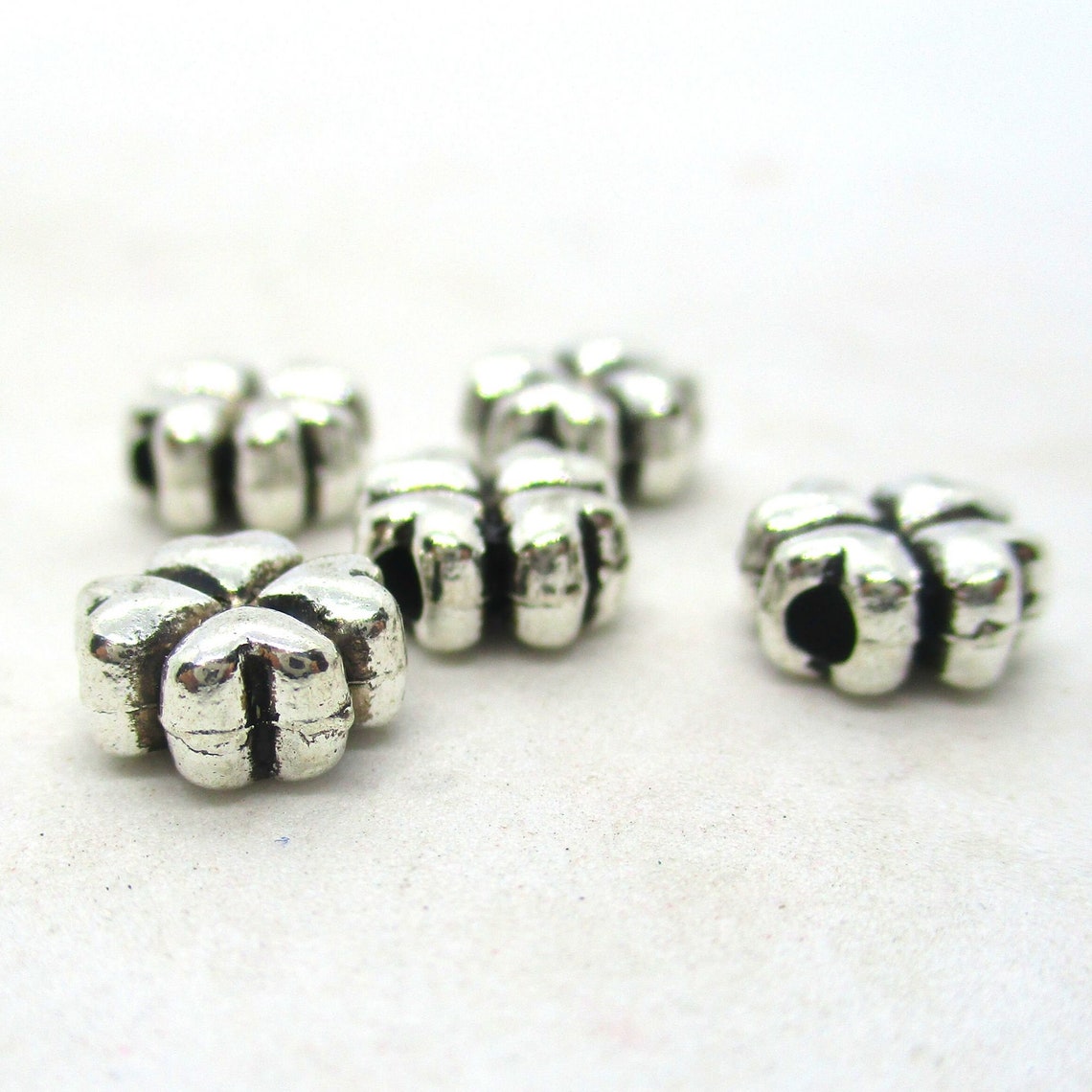 Four Leaf Clover Beads Antique Silver Pack of 10 Beads 8mm - Etsy
