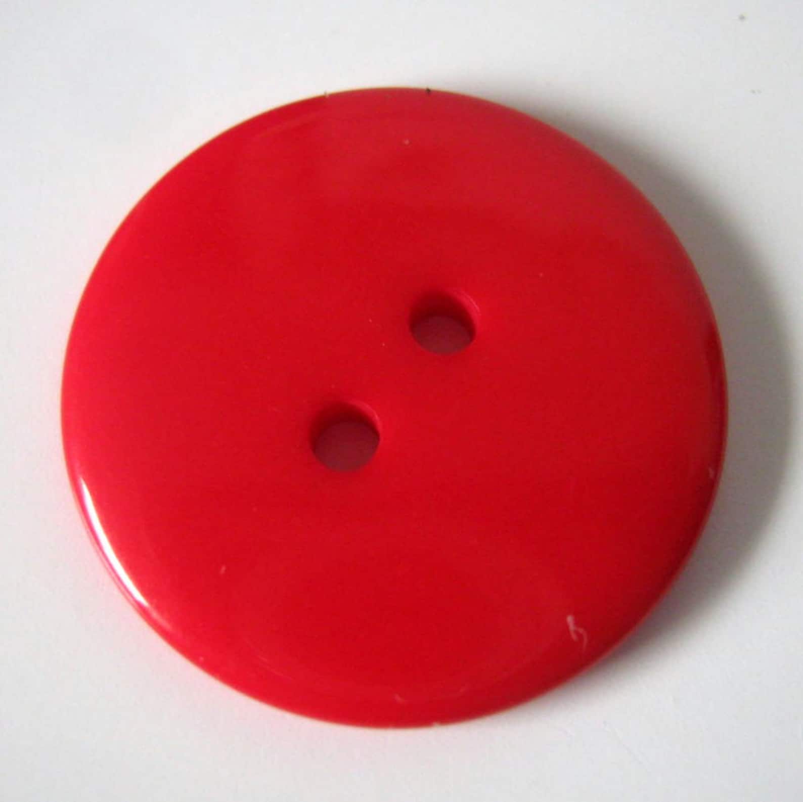 20 Resin Red 23mm Buttons Red Sewing Buttons - Etsy