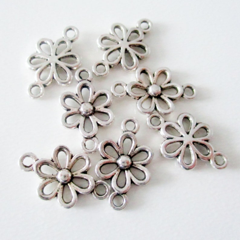 Daisy Connectors Antique Silver, Pack of 10/20 Connectors, 15x9mm ...
