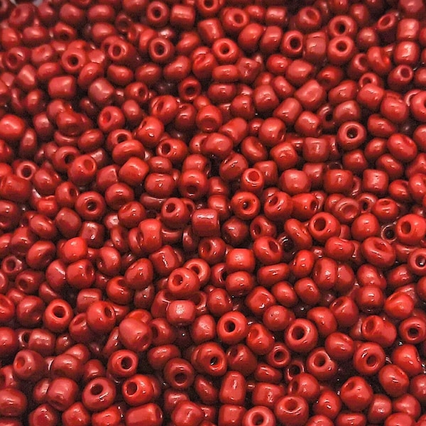 Red Seed Bead - Etsy
