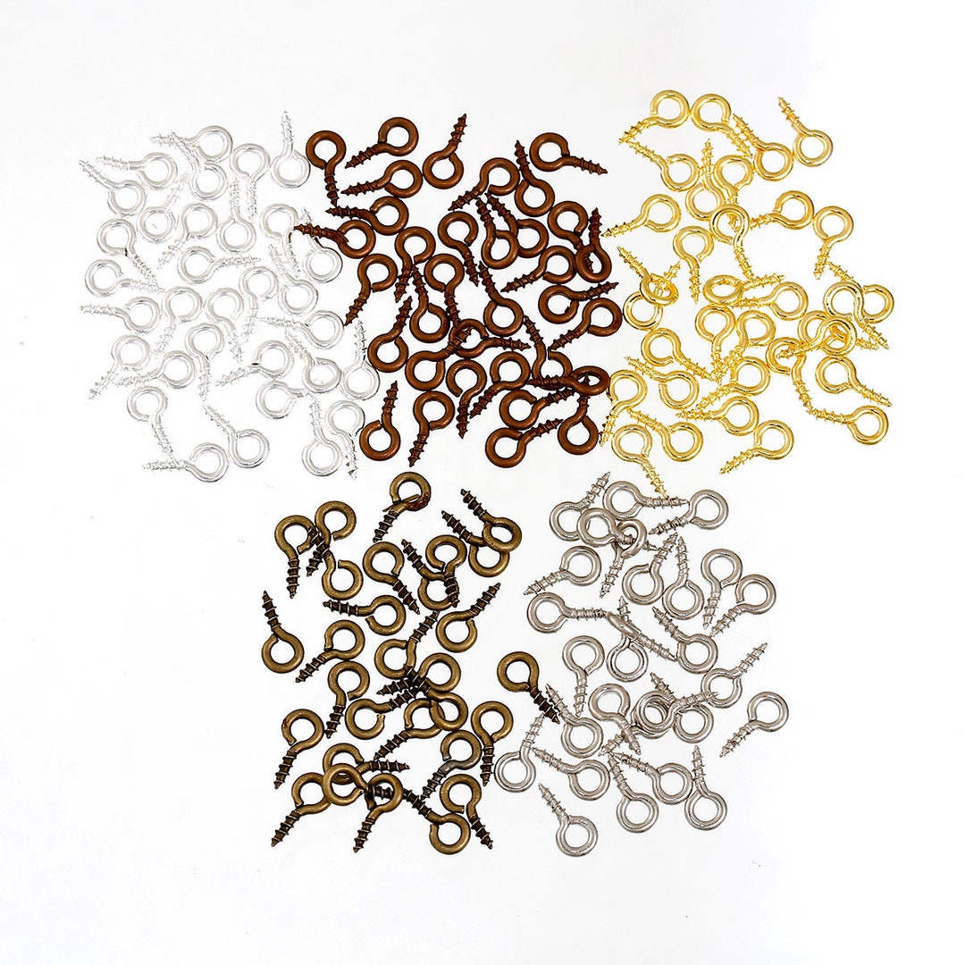 Screw Eye Bails, Assorted Color Lot, Top Drilled Findings, Jewelry ...