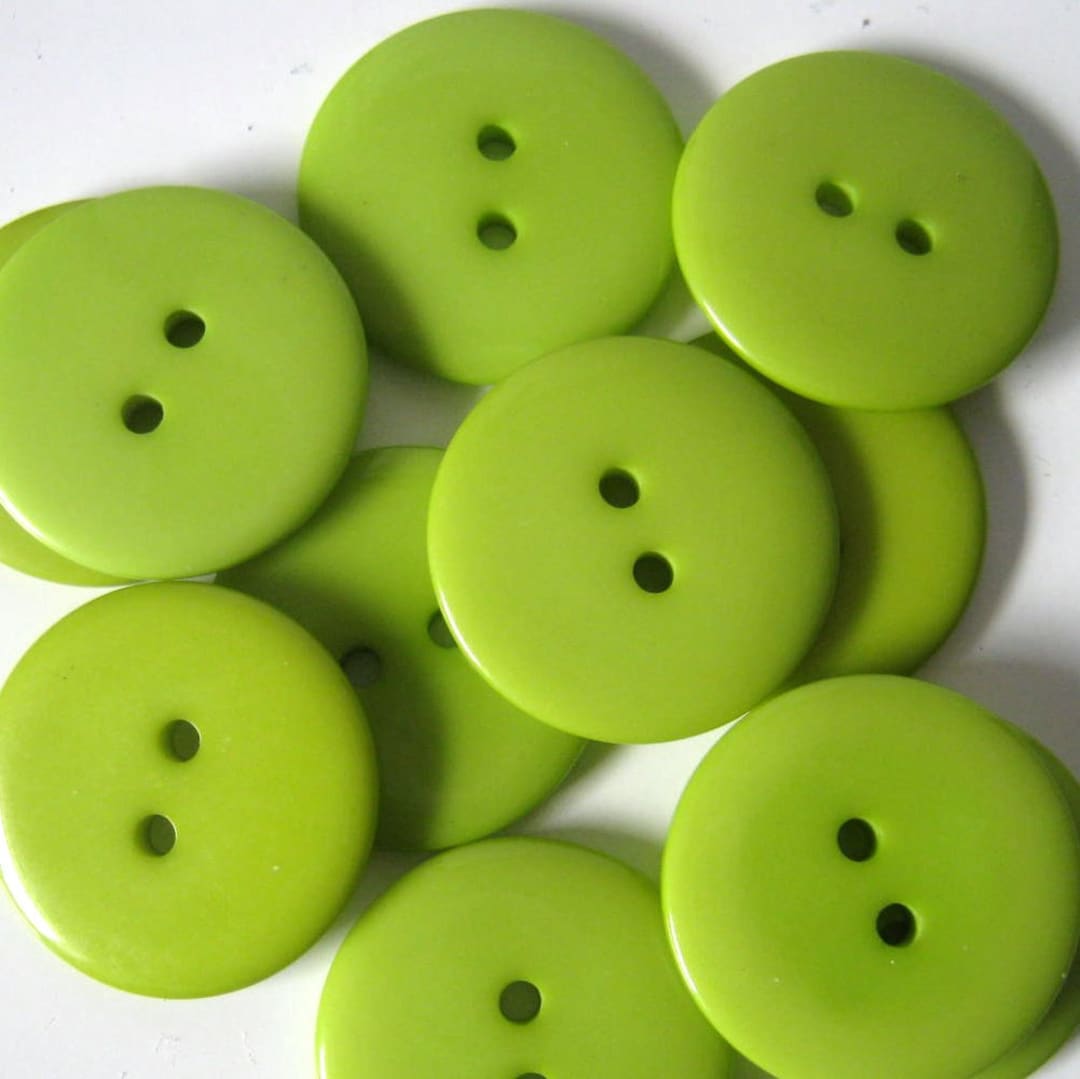20 Plastic Green 23mm Buttons, Sewing, Crafts - Etsy