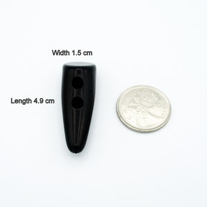 Large Black Resin Horn Toggle Buttons, 49x15mm, Sewing, Toggle Buttons - Etsy
