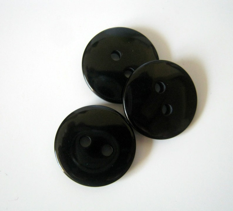 25 Black Round Resin Sewing Buttons Scrapbooking 18mm Box2b - Etsy Canada