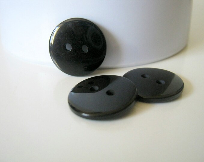 25 Black Round Resin Sewing Buttons Scrapbooking - 18mm Box2b - Etsy Canada