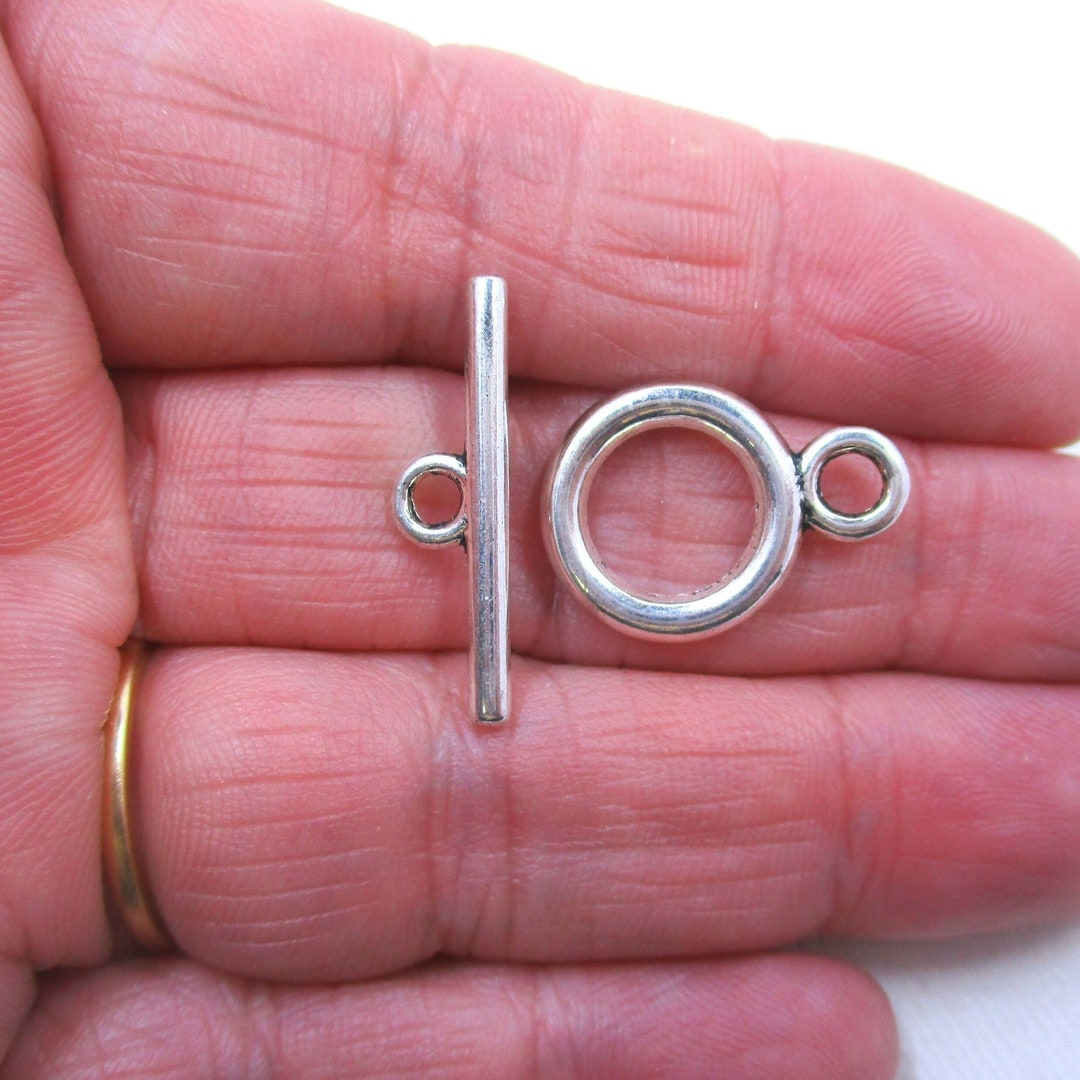 Antique Silver Toggle Sets, Pack of 6 Sets, Jewelry Making Supplies ...