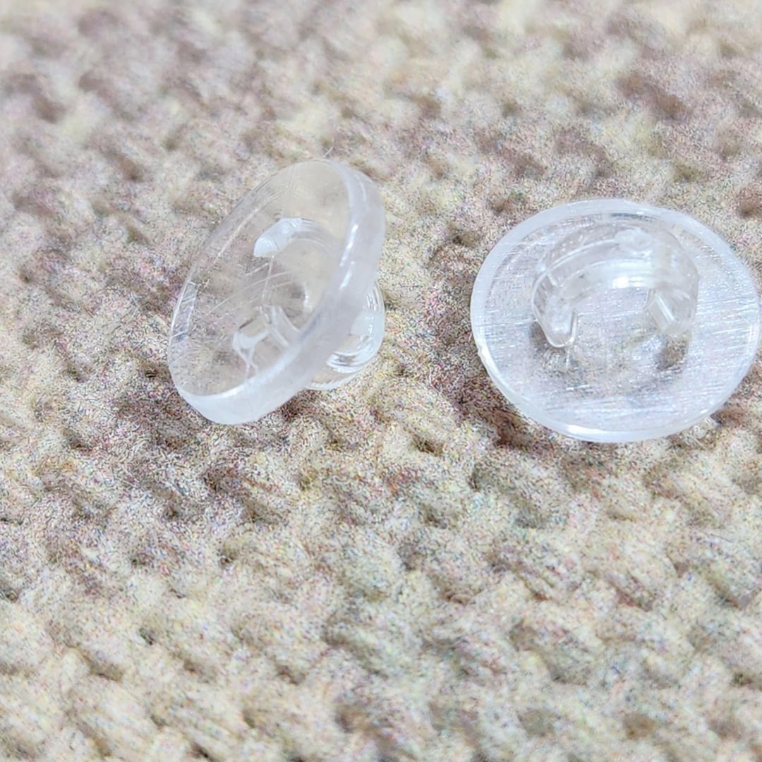 Clear Transparent Shank Plastic Buttons, Pack of 20/50, 10mm Shank ...
