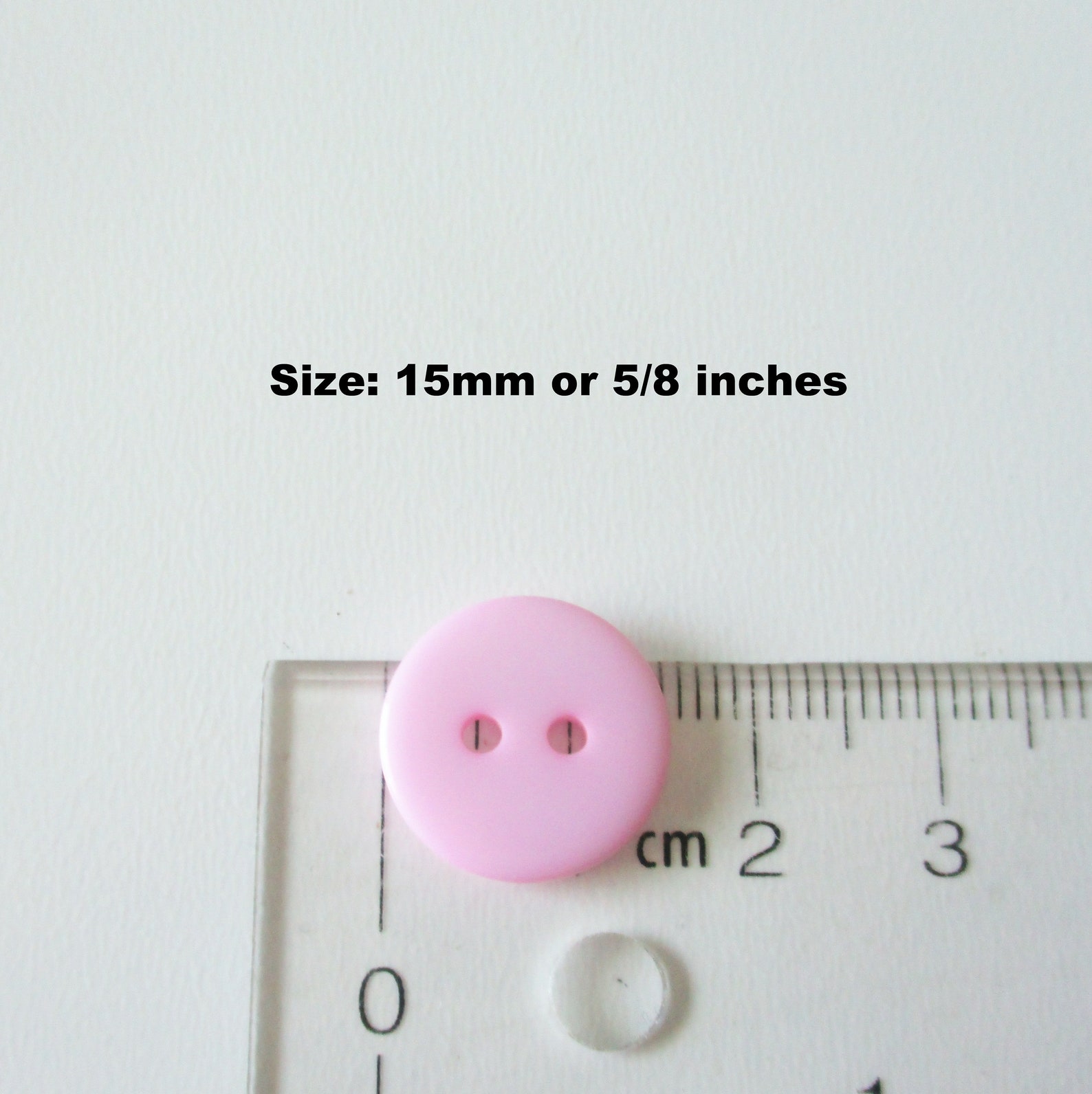 Pink 15mm Resin Buttons 15mm Buttons Two Hole Buttons - Etsy