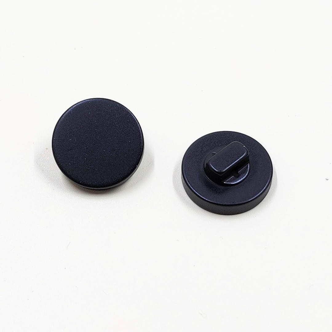 15mm Flat Black Shank Resin Buttons, Pack of 10, Buttons Crafts G2015 ...