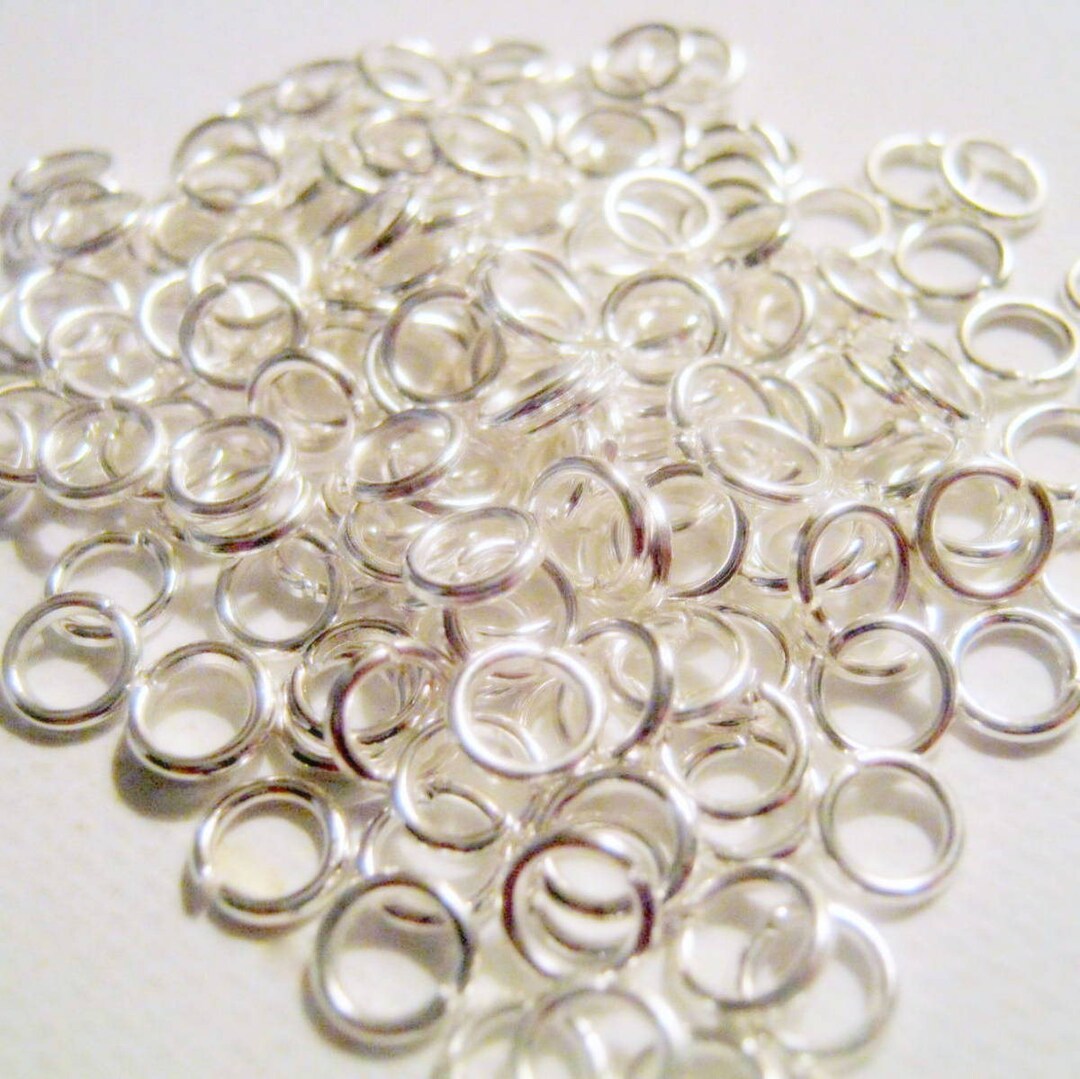 200 Silver Plated Open Jump Rings, 5mm, 21 Gauge, Jewelry Making ...
