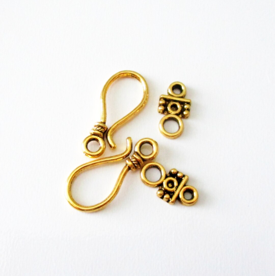 10 Antique Gold Tone Toggle Sets, 24mmx11mm-14mm X 11mm Toggle Sets ...