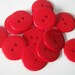 20 Resin Red 23mm Buttons, Red Sewing Buttons - Etsy