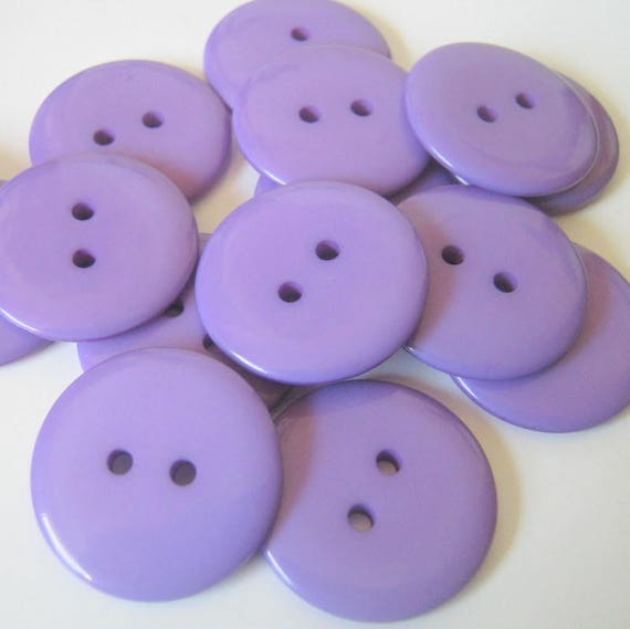 20 Plastic Purple Two Hole Sewing 23mm Buttons - Etsy
