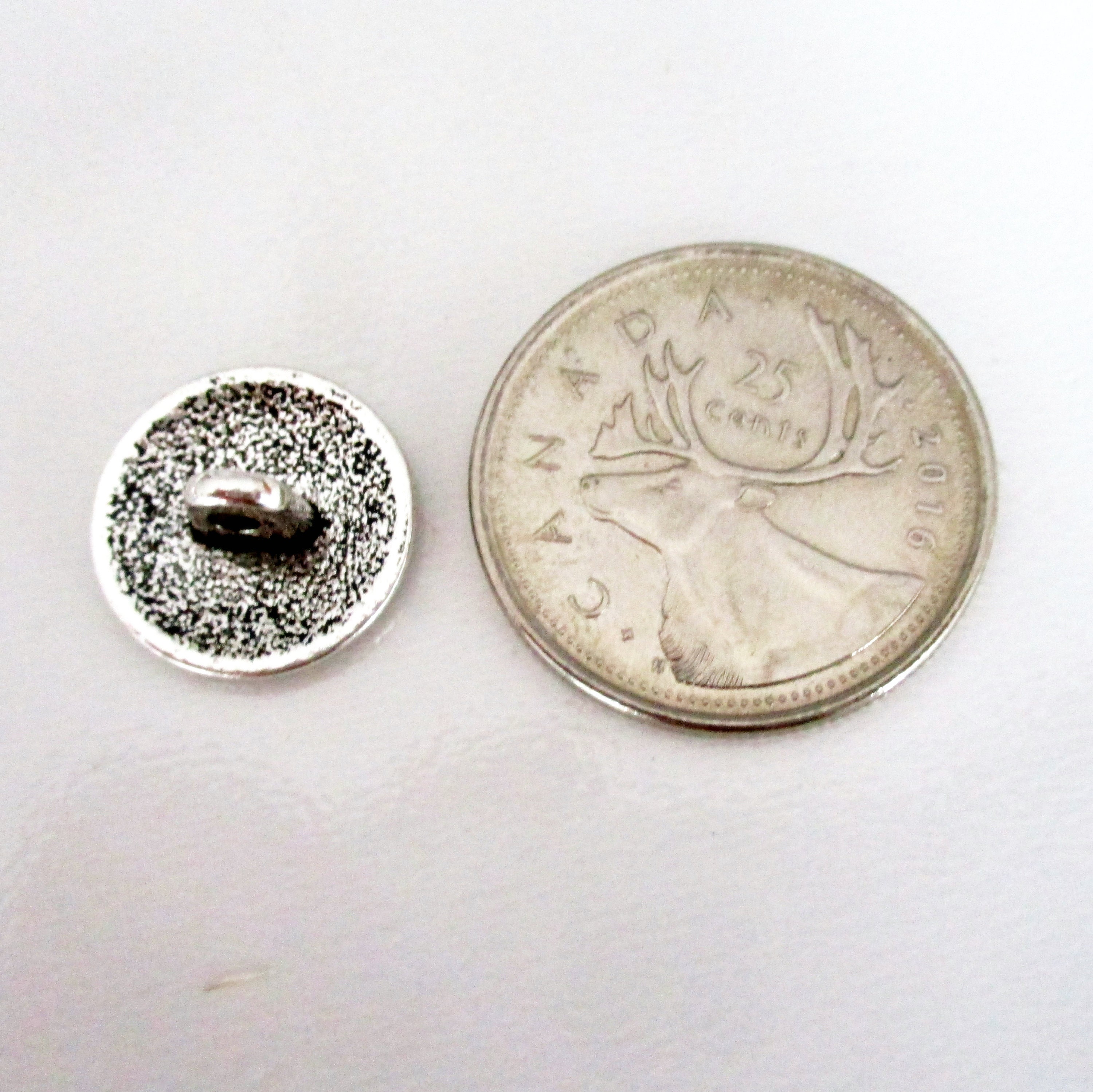 Carved Flower Antique Silver Metal Shank Buttons 15mm Shank - Etsy