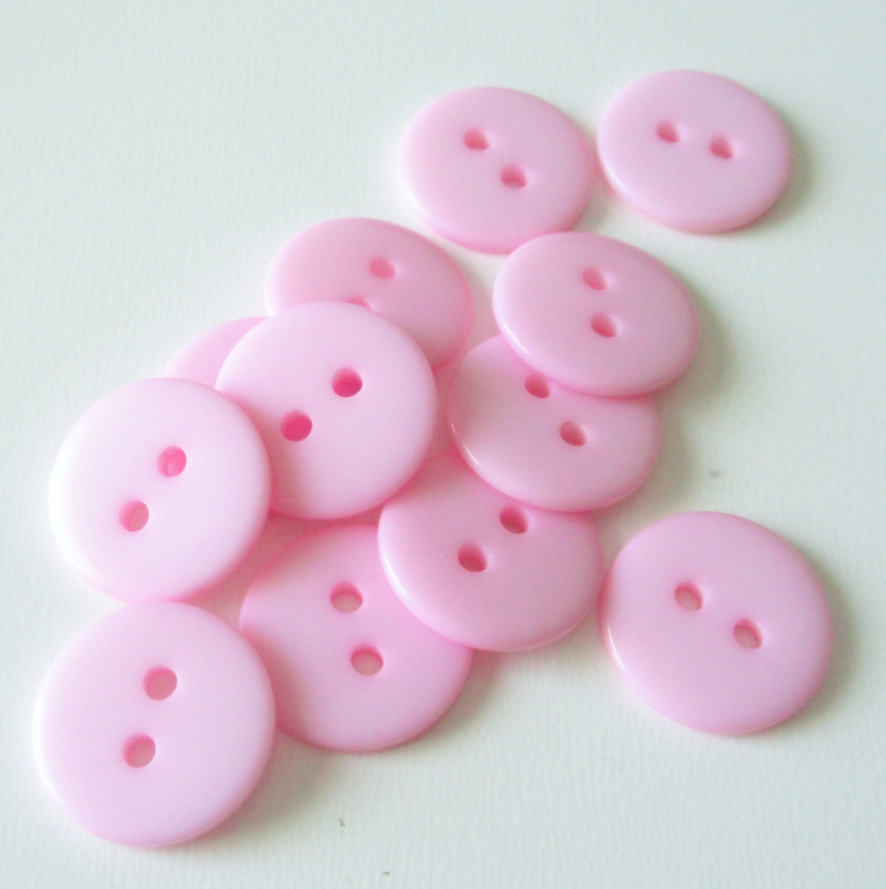 Pink 15mm Resin Buttons 15mm Buttons Two Hole Buttons | Etsy