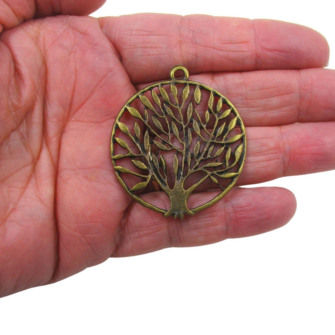 Bulk Antique Bronze Tree of Life Pendent, Pack of 12, 42x37mm Pendant ...