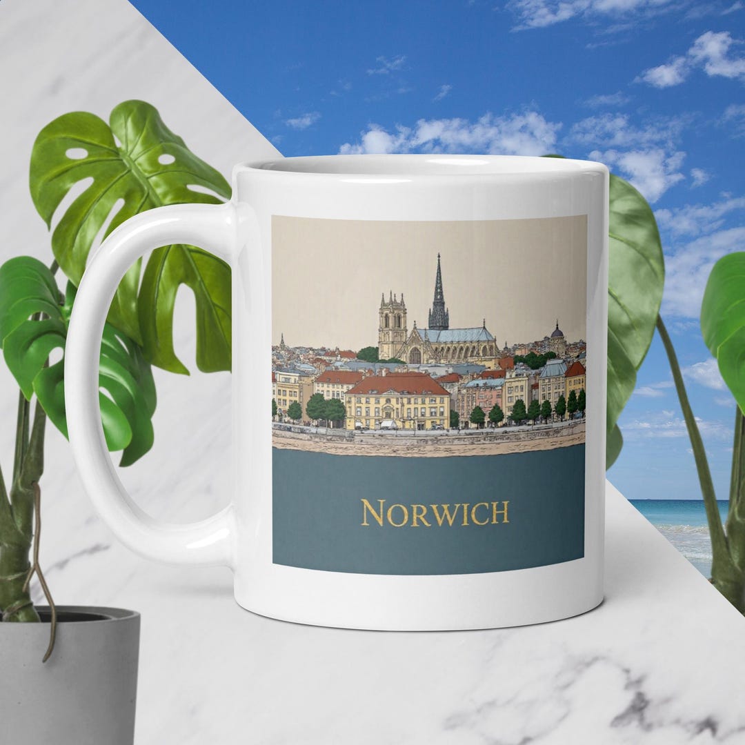 Norwich Cityscape Mug – UK Travel Souvenir Coffee Cup - Etsy UK
