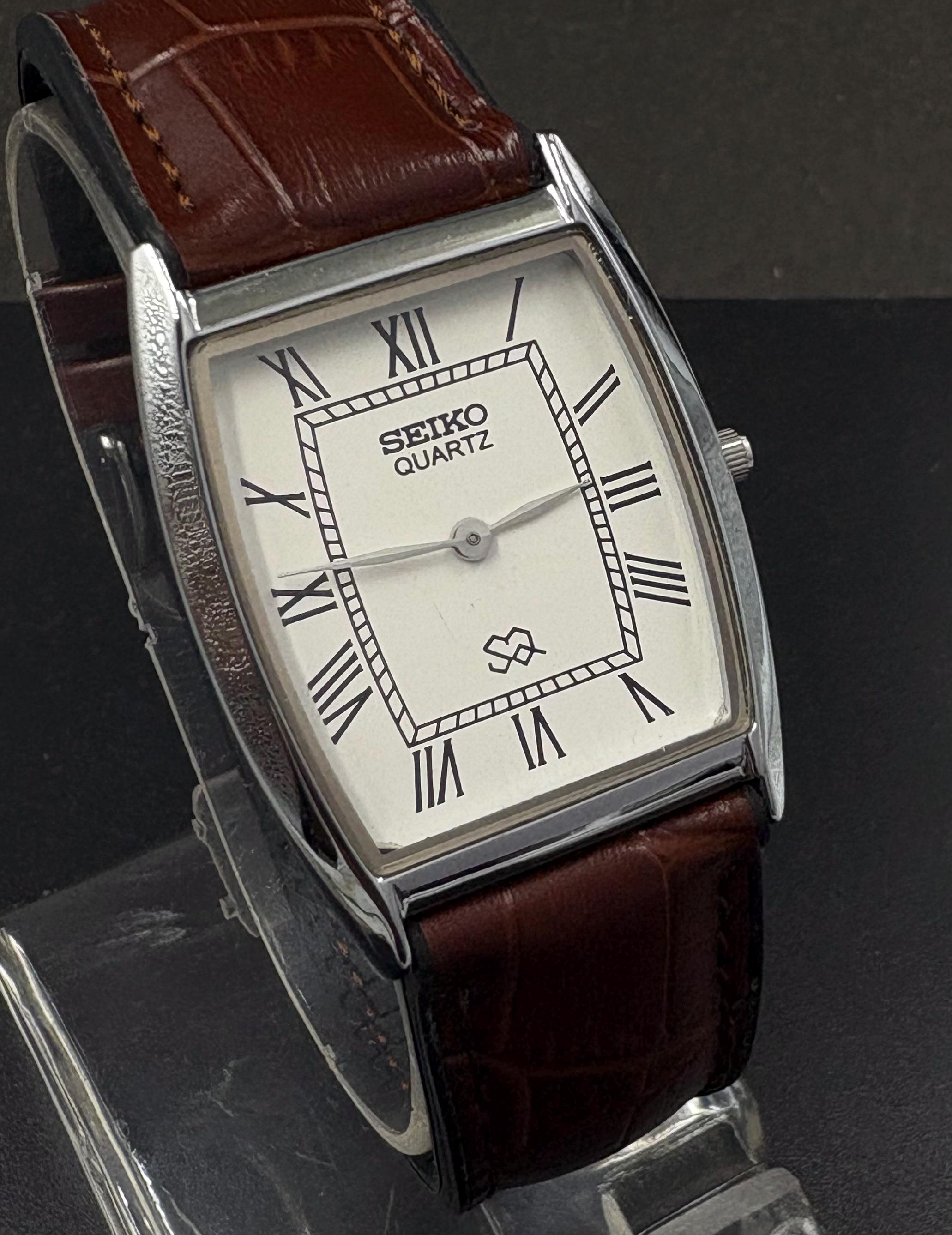 Vintage Seiko Slim Quartz Hexagonal White Men's Wrist Watch Gift for ...