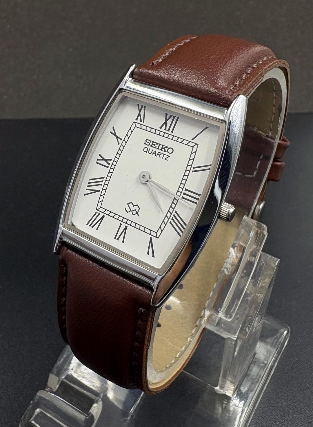Vintage White Seiko Slim Quartz Hexagonal Men's Wrist Watch Gift for ...