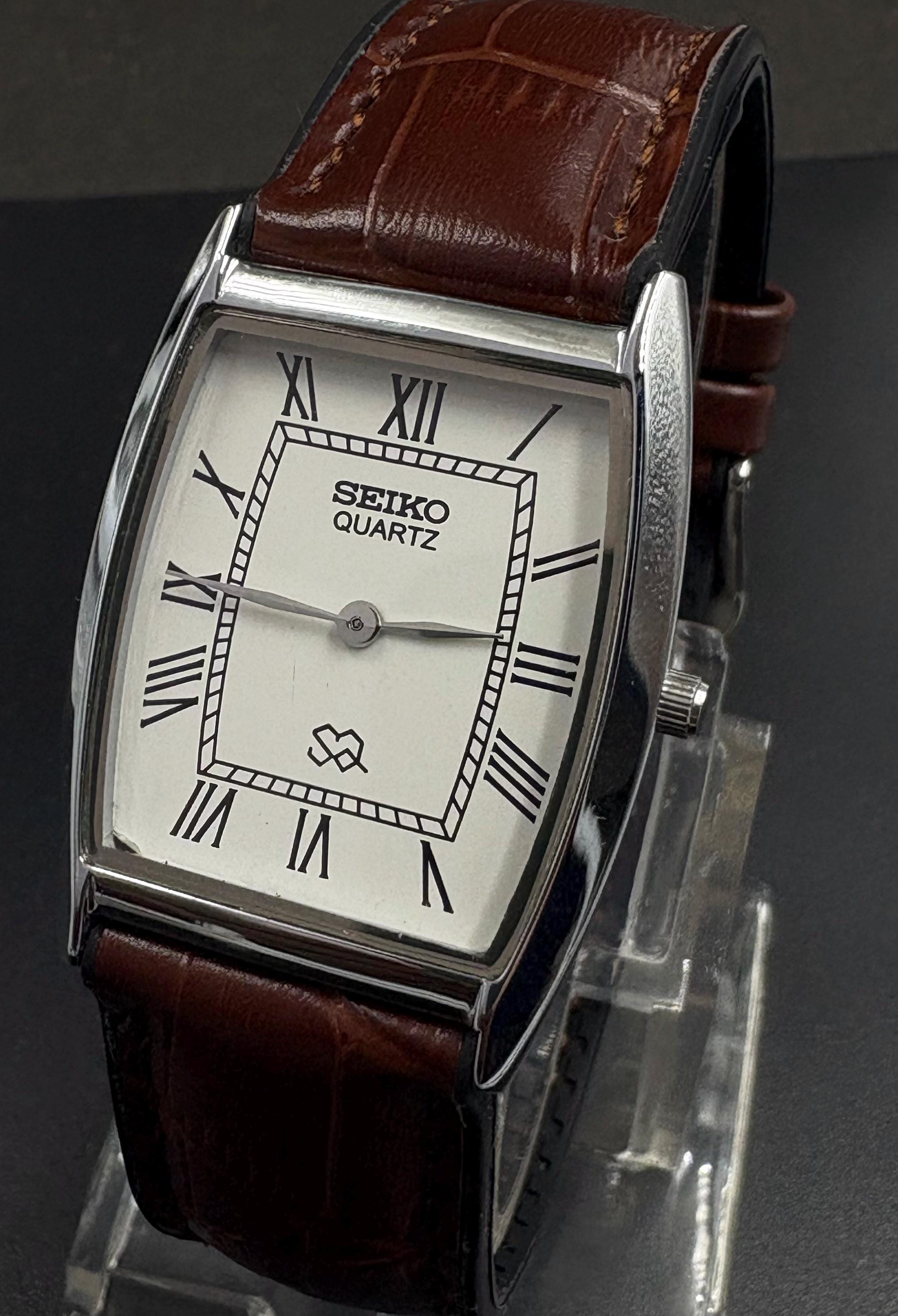 Vintage Seiko Slim Quartz Hexagonal White Men's Wrist Watch Gift for ...