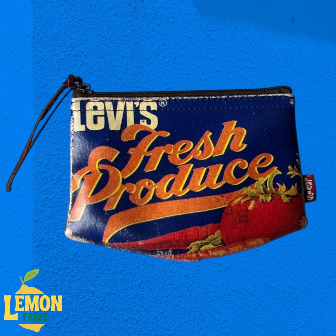 Vintage Y2K Levi's Fresh Produce Coin Purse Leather Wallet - Etsy