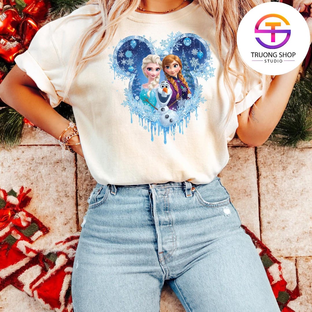 Comfort Colors Disney Anna Elsa Besties T-shirt, Frozen Girls Trip Tee ...