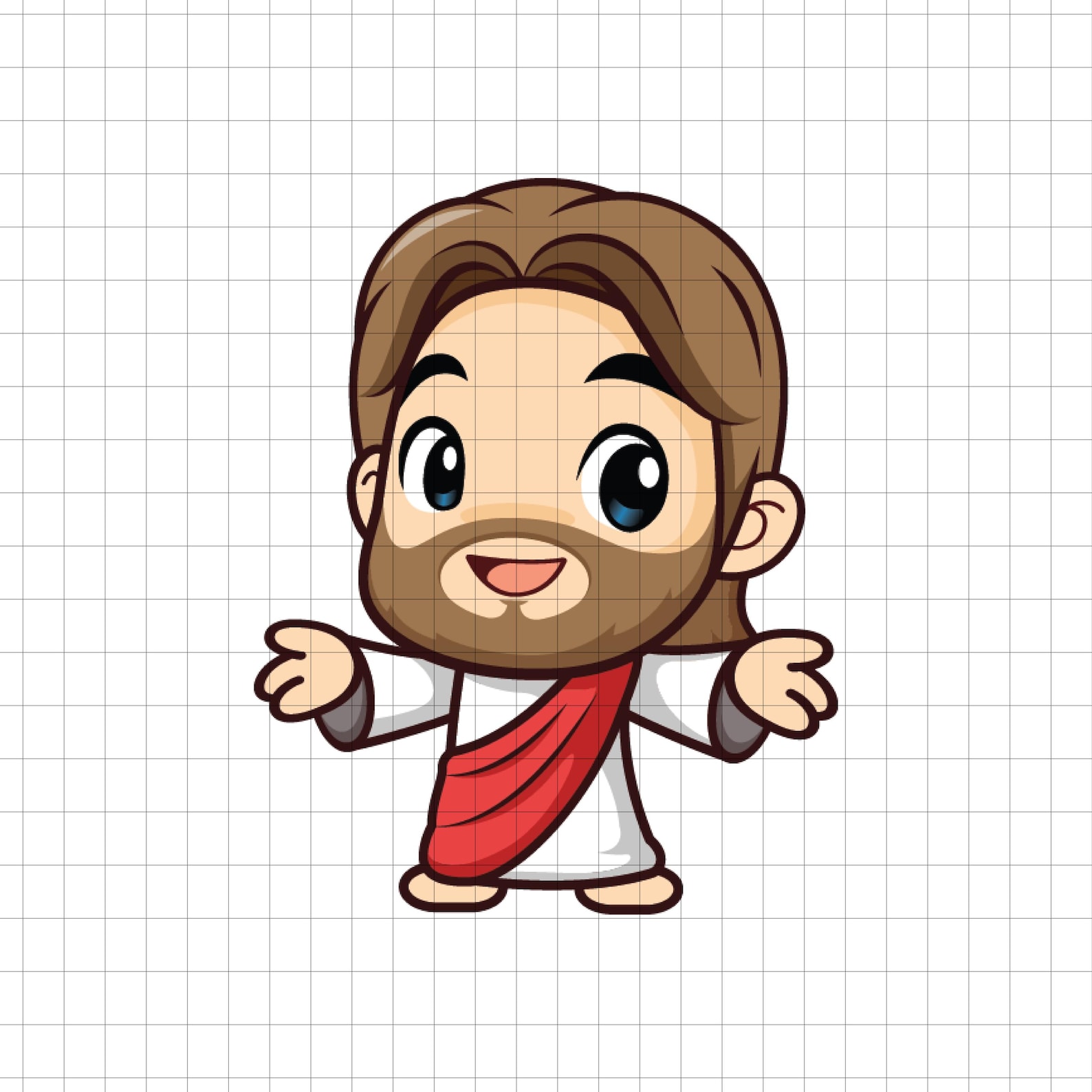 Cute Jesus Cartoon PNG, Christian Religious Character Illustration ...