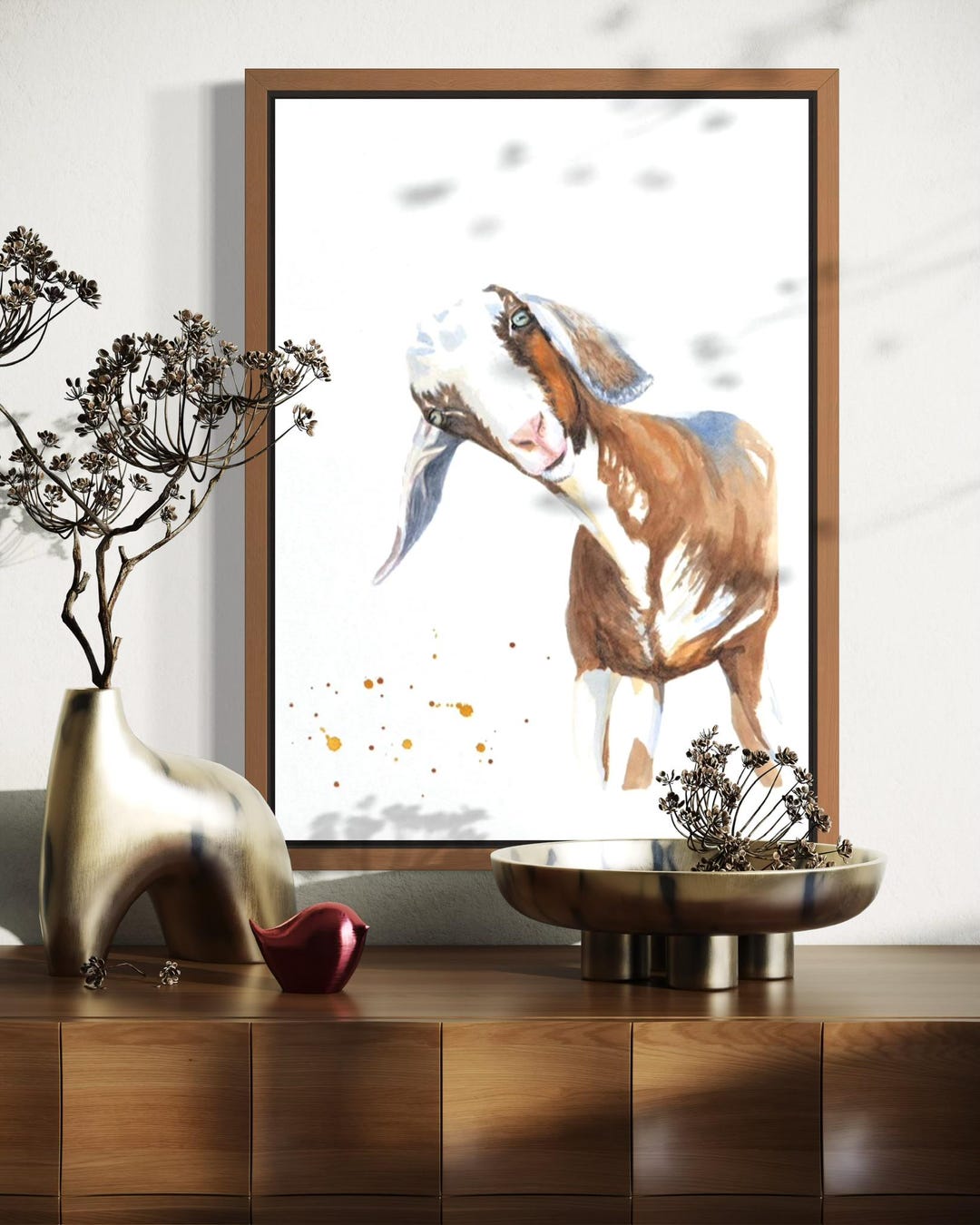 Nosey Nubian Doe, Limited Edition Print, A2 60 X 43cm - Etsy