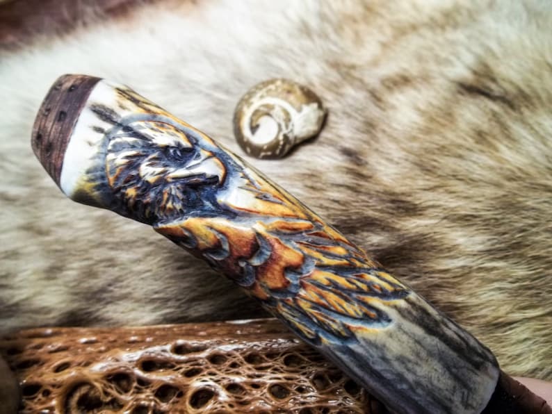 SOLD Hawk Triple Flow Obsidian Flint Knapped Indian Wolf Primitive ...