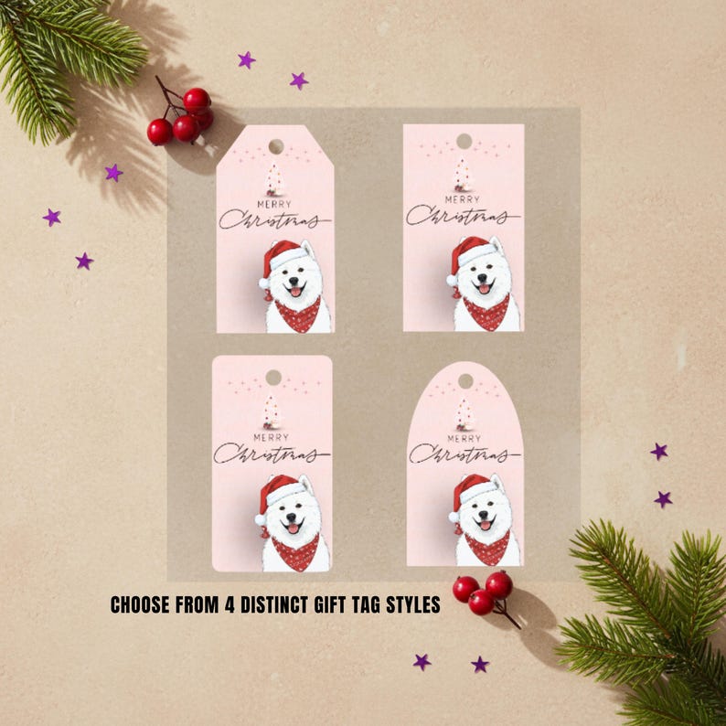 Printable Christmas Gift Tags, Minimal Holiday Labels (digital Download ...