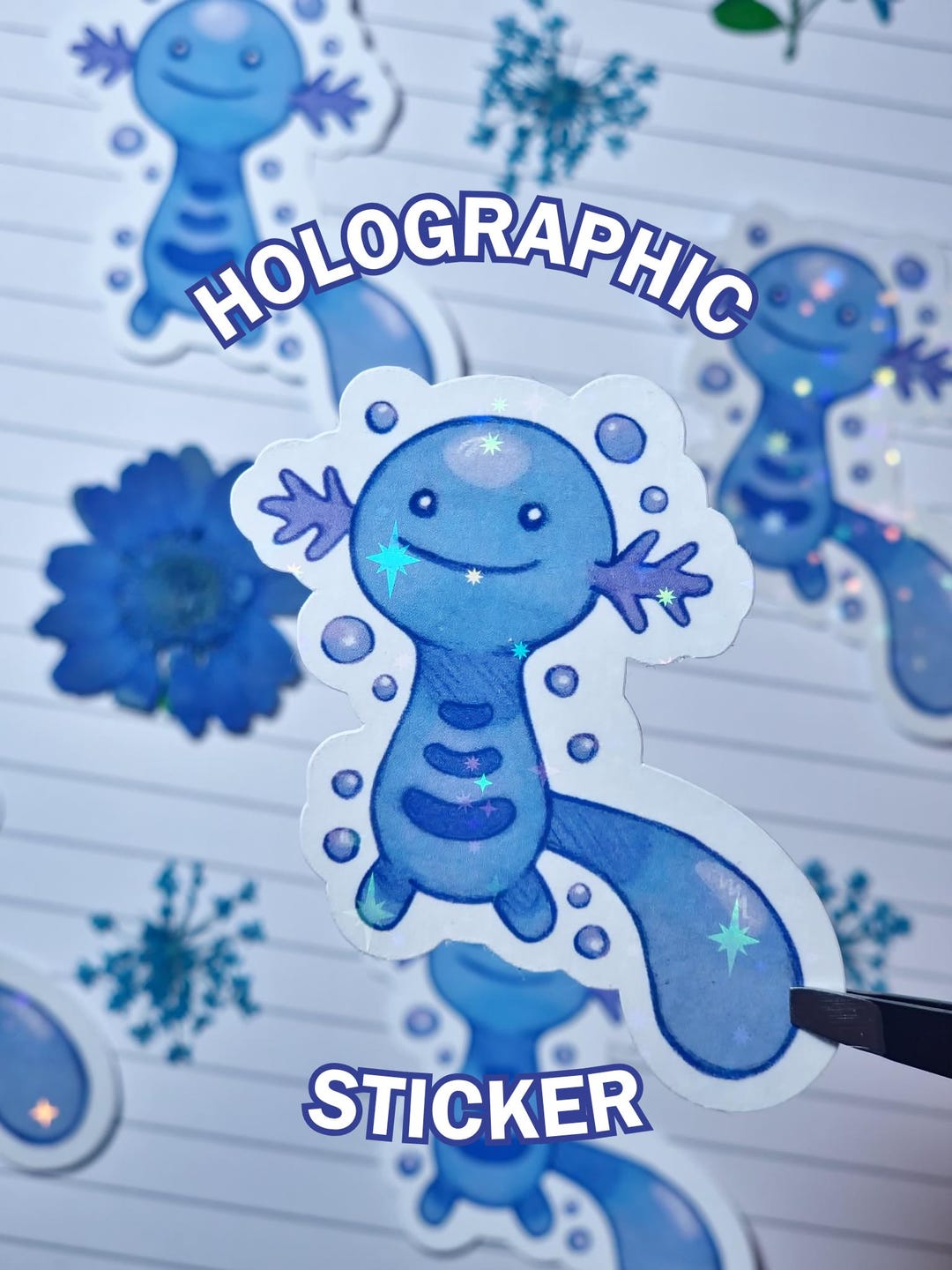 Wooper Holographic Sticker, Original Art (2.5in X 2in) - Etsy