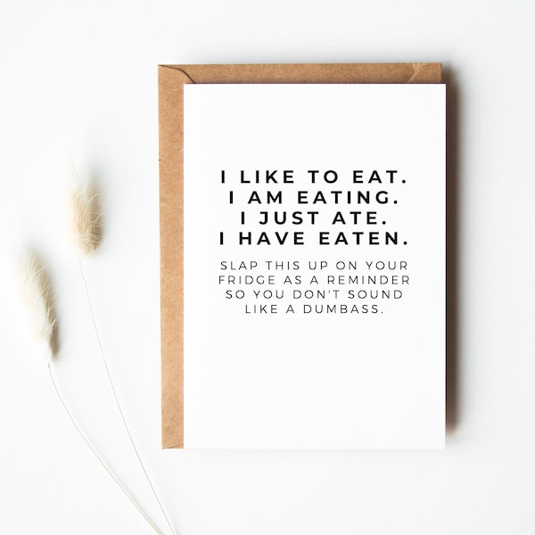 Grammar Card - Etsy