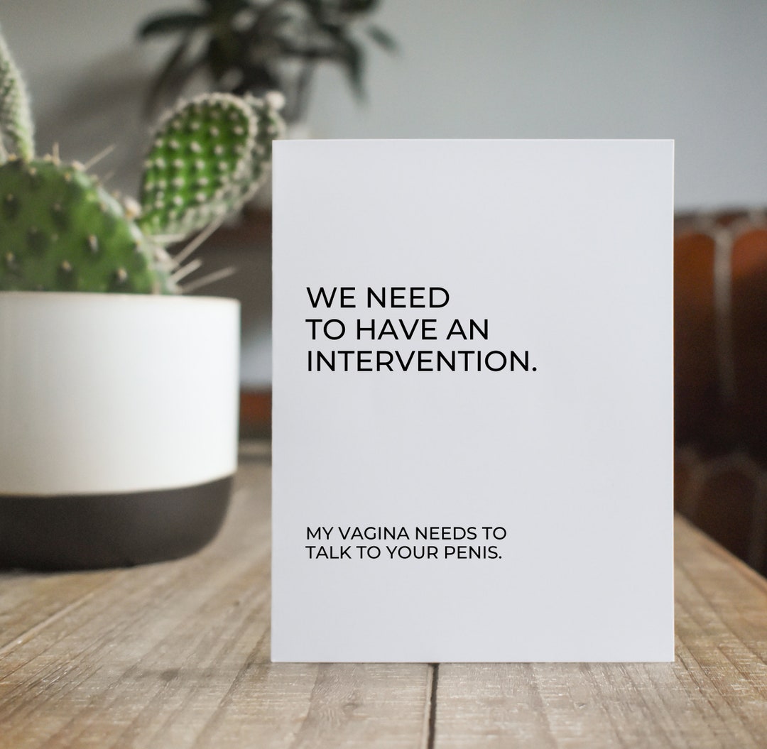 Intervention, Adult Humor Cards, Valentine's Day Card, Husband Card ...