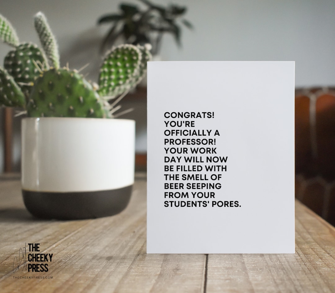 Congratulations Professor / Education Grad School / New Job Card ...