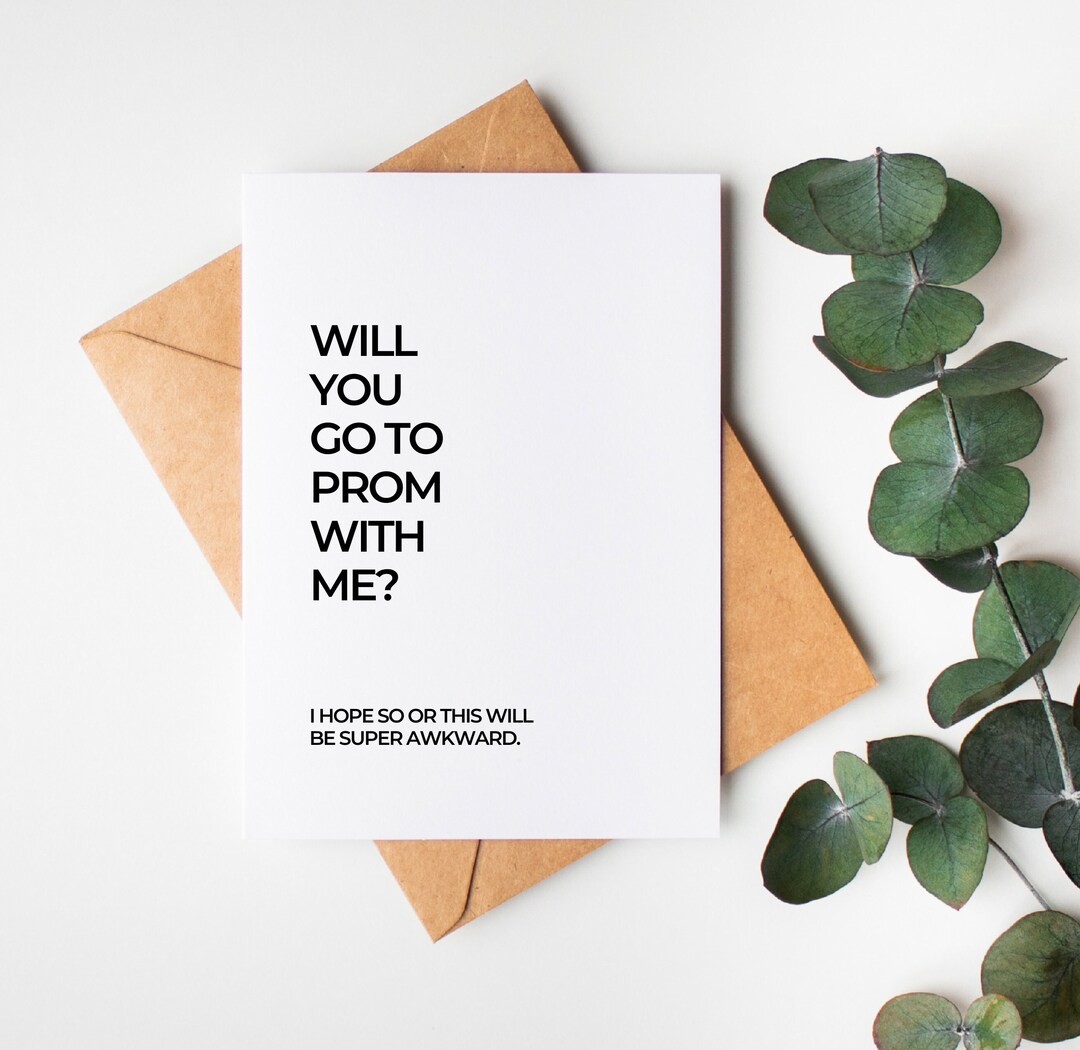 Will You Go to Prom / High School Prom / Prom Date Card / Prom Proposal ...