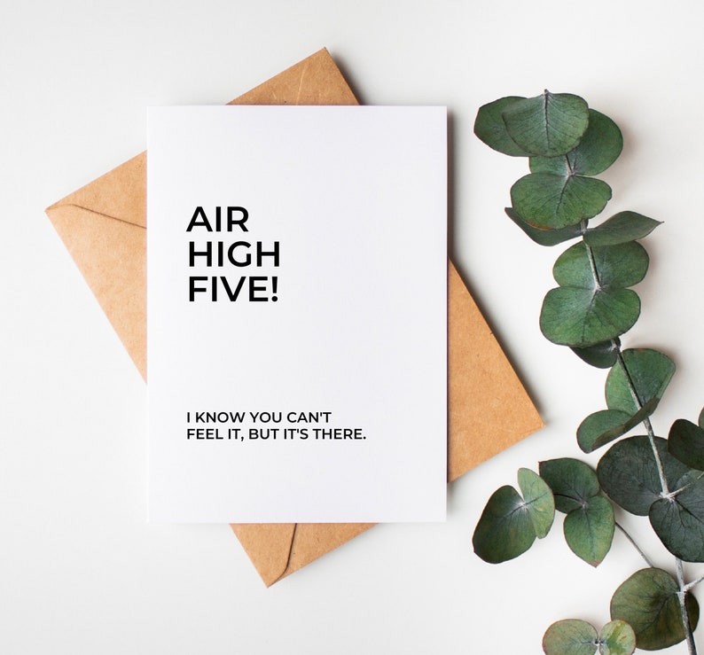 Air High Five, Congratulations Card / Graduation Card / New Job Card ...