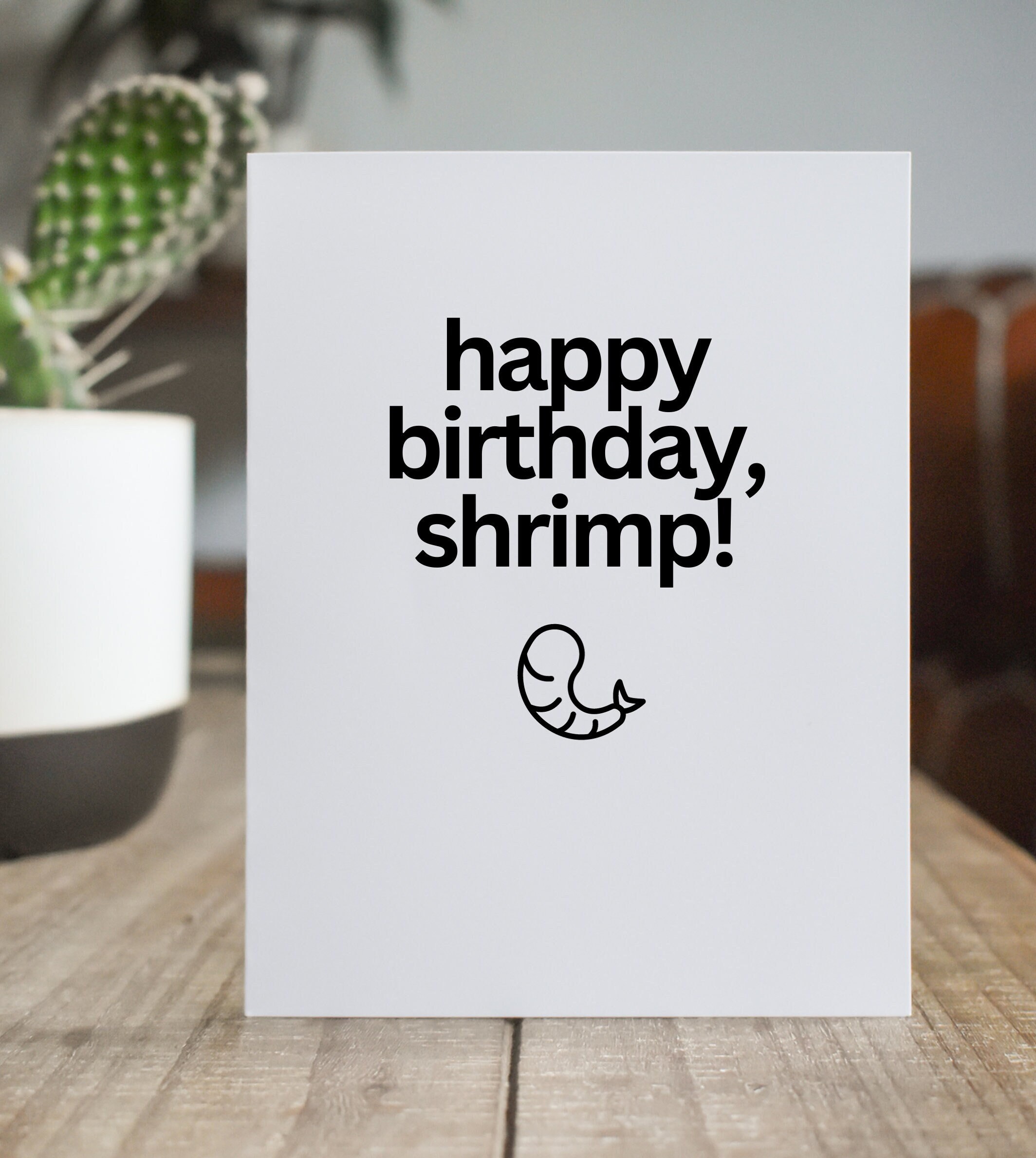 Happy Birthday Shrimp / Funny Nephew Birthday Card / Funny Son Card ...